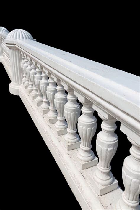 Baroque Balustrade Isolated On White Background Stock Illustration