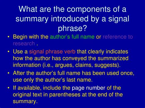 PPT Using Signal Phrases In Research Based Writing MLA PowerPoint Presentation ID