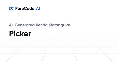build great kendouiforangular picker components faster using ai tools