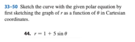 Solved Sketch The Curve With The Given Polar Equation Chegg