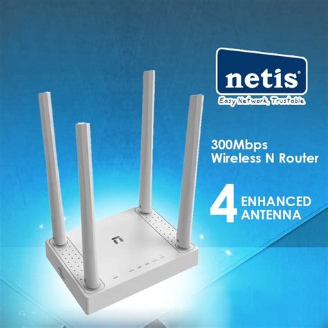 jual netis w4 wf2409e wifi n300 wireless 300mpps 4 antena mini dc