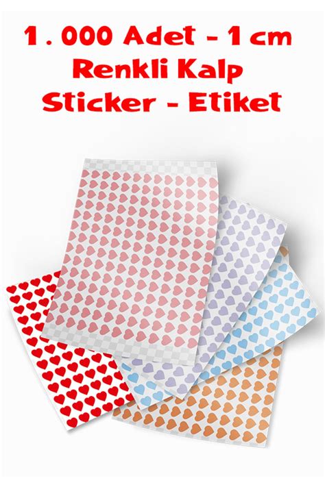 Parti Tasarla Çok Renkli Kalp Etiket 1 000 Adet 1 Cm Hediye Paketleme Sticker Fiyatı Yorumları
