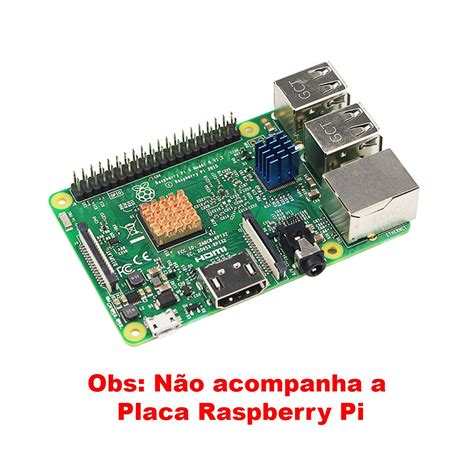 fonte raspberry pi 4 5v 3a usb tipo c dissipadores acessórios