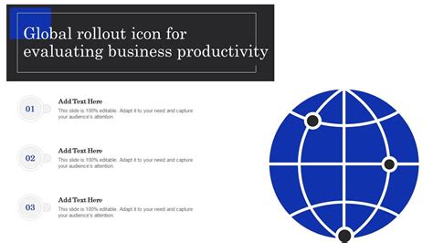 Global Rollout Icon For Evaluating Business Productivity Ppt Powerpoint