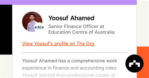 Yoosuf Ahamed Senior Finance Officer At Education Centre Of Australia