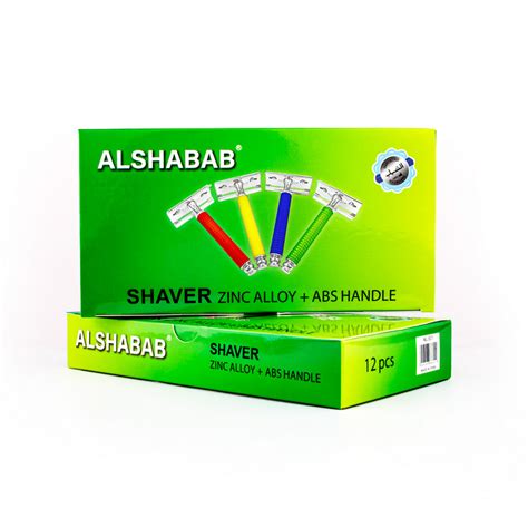 Badu Bg Alshabab 1 бр Безопасна самобръсначка от цинкова сплав за мъже с Abs дръжка 8x4 Cm