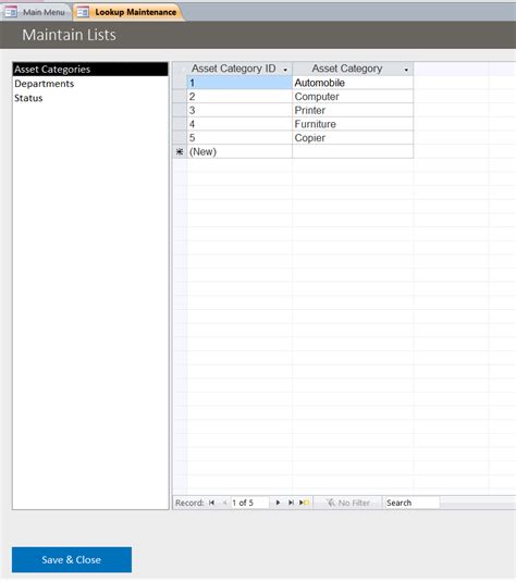 Asset Tracking Database Template Asset Tracking Software