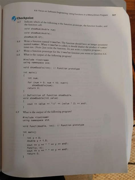 Solved Checkpoint 61 Is The Following A Function Header Or