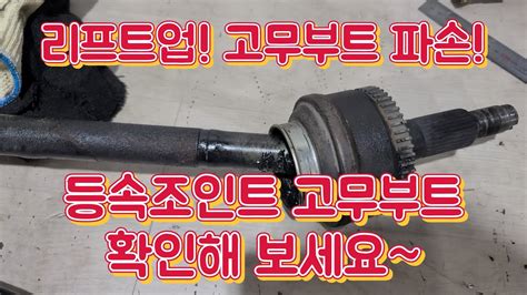 G4렉스턴 후륜 등속 조인트 고무부트 순정과 사제의 차이 Youtube