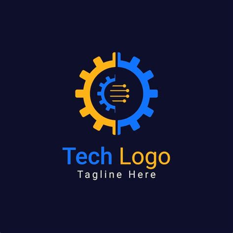 Premium Vector Gear Tech Logo Design Vector Template With Setting Icon
