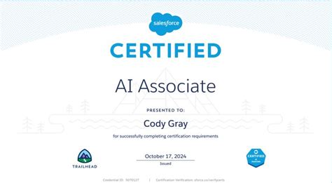 🌟 Exciting News 🌟 Im Thrilled To Share That Ive Officially Earned My Salesforce Ai Associate
