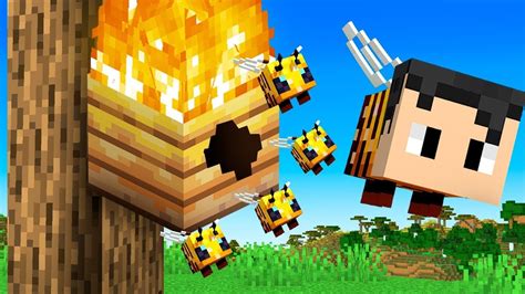 Abelha Na Colmeia Do Minecraft Youtube