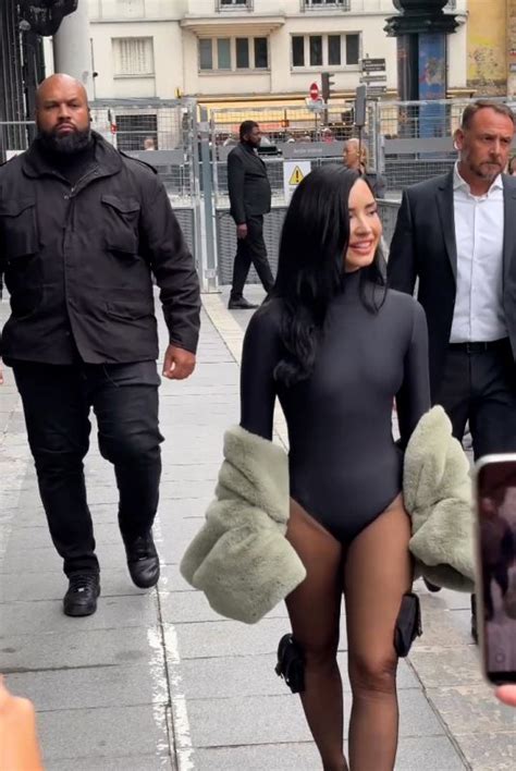 Demi Lovato In A Black Bodysuit Out In Paris 10062025 Hawtcelebs