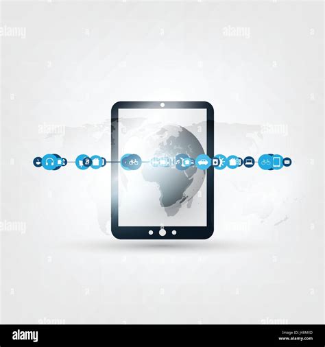 Internet Of Things Cloud Computing Design Concept With Icons Digital