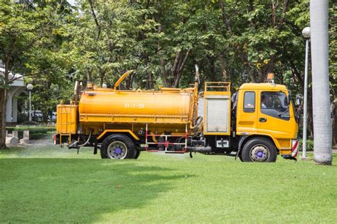 Truck Watering Garden In Summer Stock Photo Image Of Equipment Fresh