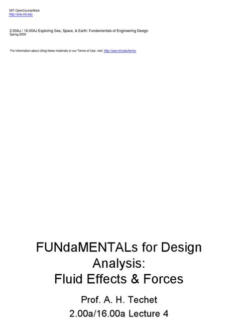 Mit Fluids Effects And Forces Pdf Buoyancy Boundary Layer