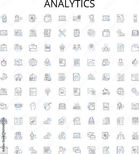 Analytics Outline Icons Collection Analysis Trends Data Insights Metrics Surveys Kpis