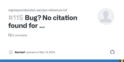 bug no citation found for · issue 115 · mgmeyers obsidian pandoc