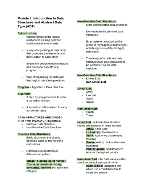 Dsa Terms Reviewer Pdf Pointer Computer Programming Data Structure
