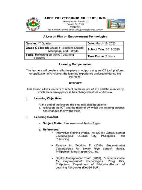 13 Reflecting On The Ict Learning Process Pdf 13 Reflecting On The Ict Learning Process Pdf