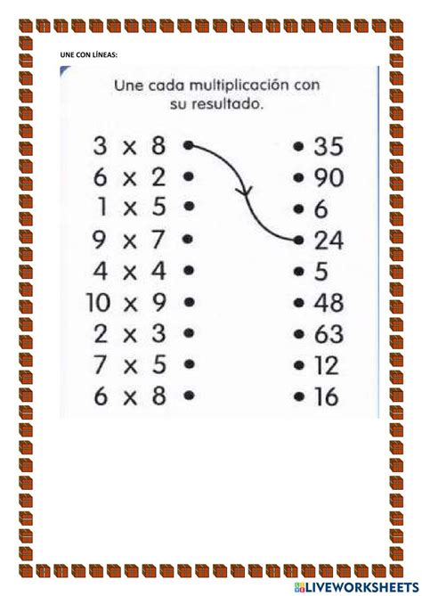 Tablas De Multiplicar Online Exercise For Tercero De Primaria Live