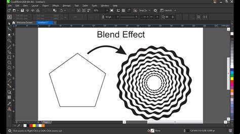 How To Make Blend Effect In Coreldraw Coreldraw Tutorials Doctor Design Youtube