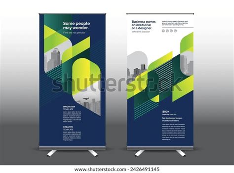 Rollup Template Vector Illustration Designed Style Stock Vector Royalty Free 2426491145