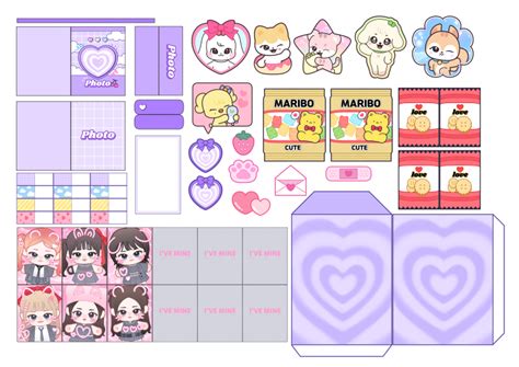 Paper Diy 🧁미니어쳐 포카 포장세트 만들기🧁 무료도안 무료배포 네이버 블로그