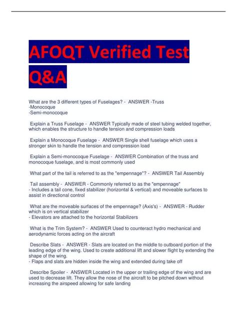 Afoqt Verified Test Qanda 2023 2024 Afoqt Verified Stuvia Us