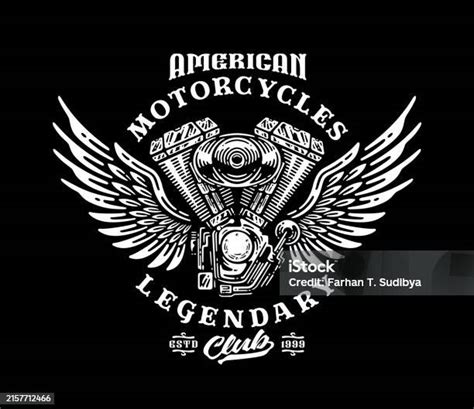빈티지 맞춤형 오토바이 엠블럼 라벨 배지 로고 인쇄물 템플릿 검은색 배경에 고립된 계층화 폭주족에 대한 스톡 벡터 아트 및 기타