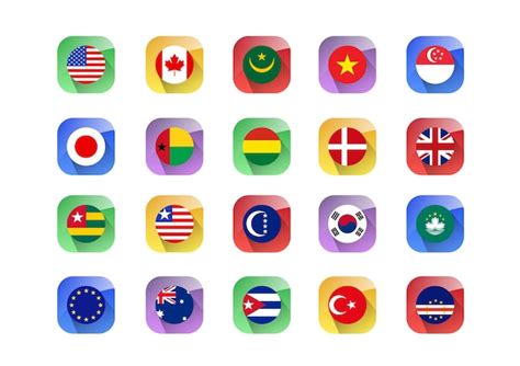Premium Vector Country Flag Icons Collections