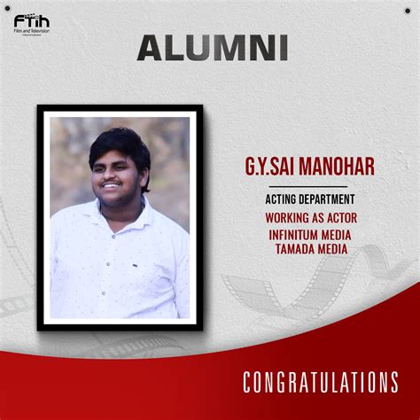 Gysai Manohar Ftih Df Tech In Direction And Cinematography In