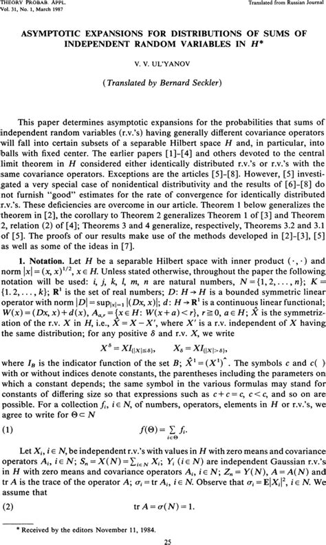 Asymptotic Expansions For Distributions Of Sums Of Independent Random Variables In H Theory Of
