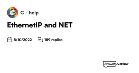 Ethernetip And Net C
