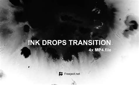 Free Download 4 Ink Drops Transition Footage Overlay Ink Free
