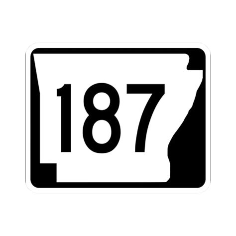 Arkansas 187 Arkansas Road Sign Sticker Vinyl Kiss Cut Decal The