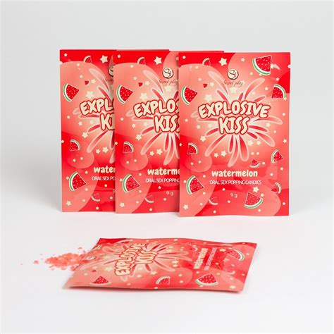 Explosive Kiss Popping Candies Watermelon Flavour Sumptuous Pleasure