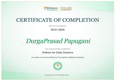 reliancefoundation python datascience machinelearning ai