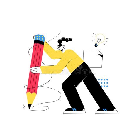 A Creative Designer Sketching With A Giant Pencil In A Modern Workspace