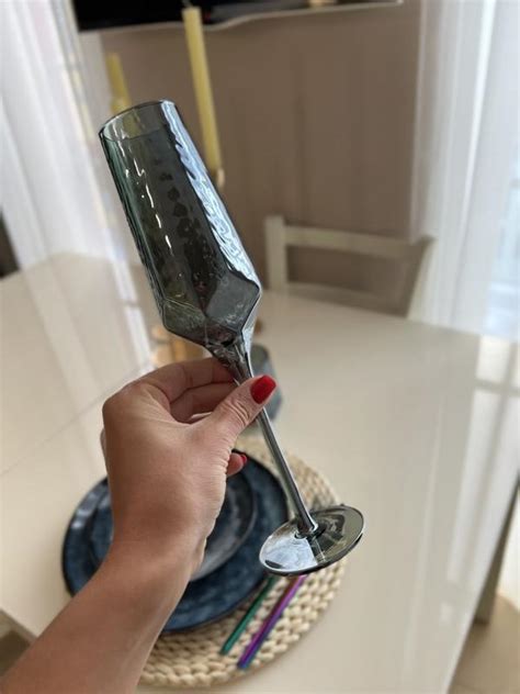 Фігурний келих для шампанського дзеркальна бірюза 200 — ціна 345 грн у каталозі Келихи і фужери