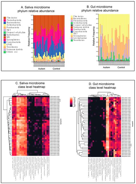 Bar Plots Of Bacterial Phylum Level Relative Abundances Of The Salivary
