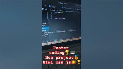 footer coding🏆💻 html css js🏆💥 tranding shorts 🏆 viralvideo