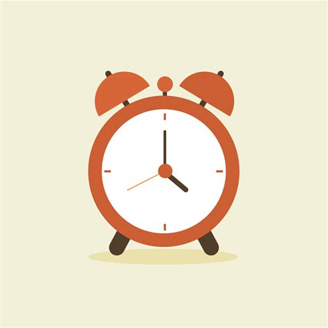 Alarm Clock Icon Flat Design Style Simple Icon On Color Background Web Site Page And Mobile