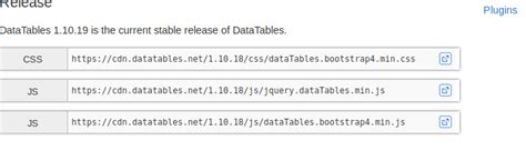 links not correct on cdn page — datatables forums