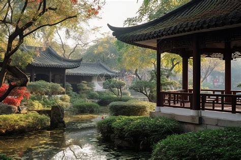 历史古建筑的园林景观高清图片下载 正版图片600214805 摄图网