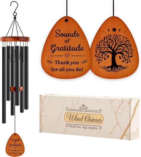 Shqiueos Thank You Wind Chimes With Thank You Message