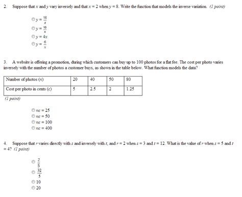 solved suppose that x and y vary inversely and that x 2
