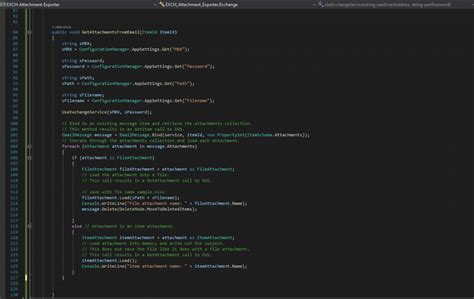Create A C Console App NET Framework To Export Mail Attachments From An Exchange Mailbox