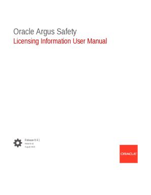 Fillable Online Oracle Argus Safety User S Guide Release Fax Email Print PdfFiller