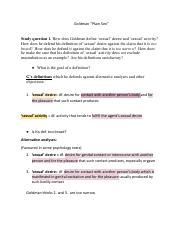 Goldman Part I Questions 1 3 2 Docx Pdf Goldman Plain Sex Study Question 1 How Does Goldman